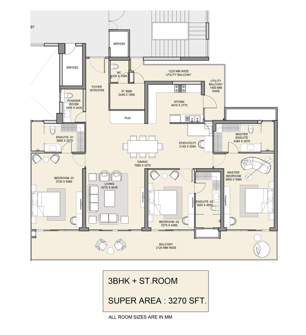 M3M Cullinan Sector 94 - Ultra Luxury Residential Apartments at Noida for Sale
