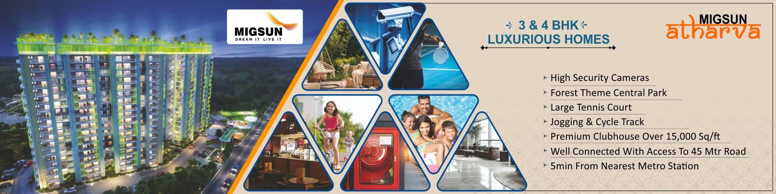 Flats for Sale in Migsun Atharva, Raj Nagar Extension, Ghaziabad | 3/4 BHK