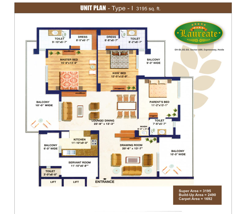 Luxury Flats & Apartments for Sale in Parx Laureate, Sector 108 Noida ...