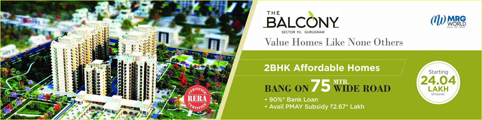 MRG The Balcony Sector 93 Gurugram: Affordable Homes